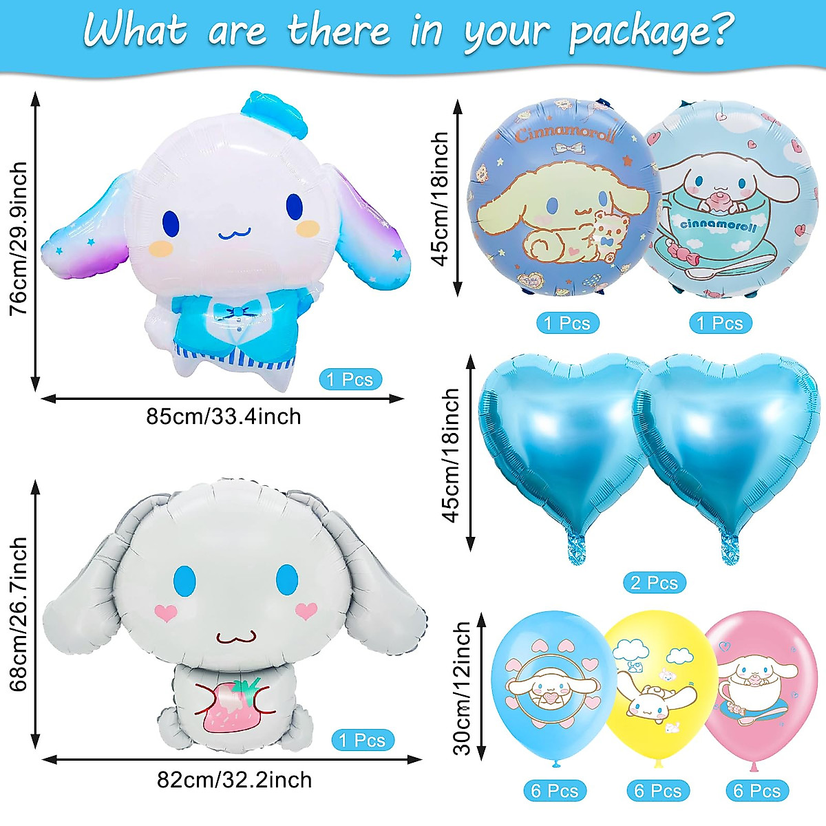 24Pcs Anime Balloon Kit Include 6 Aluminum Foil balloons, 18 Cartoon Latex Balloons Ideal for Kids Birthday Party, School Outdoor Activities, Indoor Room Outdoor Events Decor