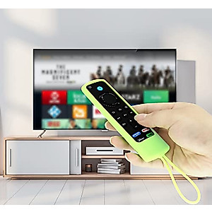 2 Pack Glow Remote Cover for Fire TV Stick 4K Max/3rd Gen/4K/(Lite/Cube 1st and 2nd Gen) Alexa Voice Remote 4K Max/3rd Gen 2021 Silicone Remote Cover Case Sleeve Skin Glow in The Dark - Green Blue