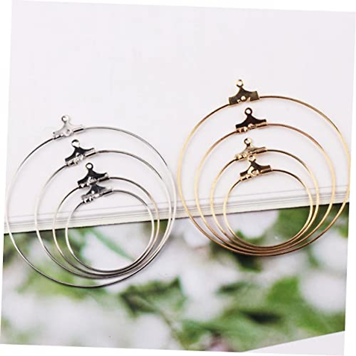TEHAUX 20pcs Wire Earrings Hoops Dangle Earring Jewelry Accessories Beading Hoop Finding Earring Hoop Gold Earrings Backs for Studs Bezel Charms Pendants Jewelry Making Bead Circle Copper