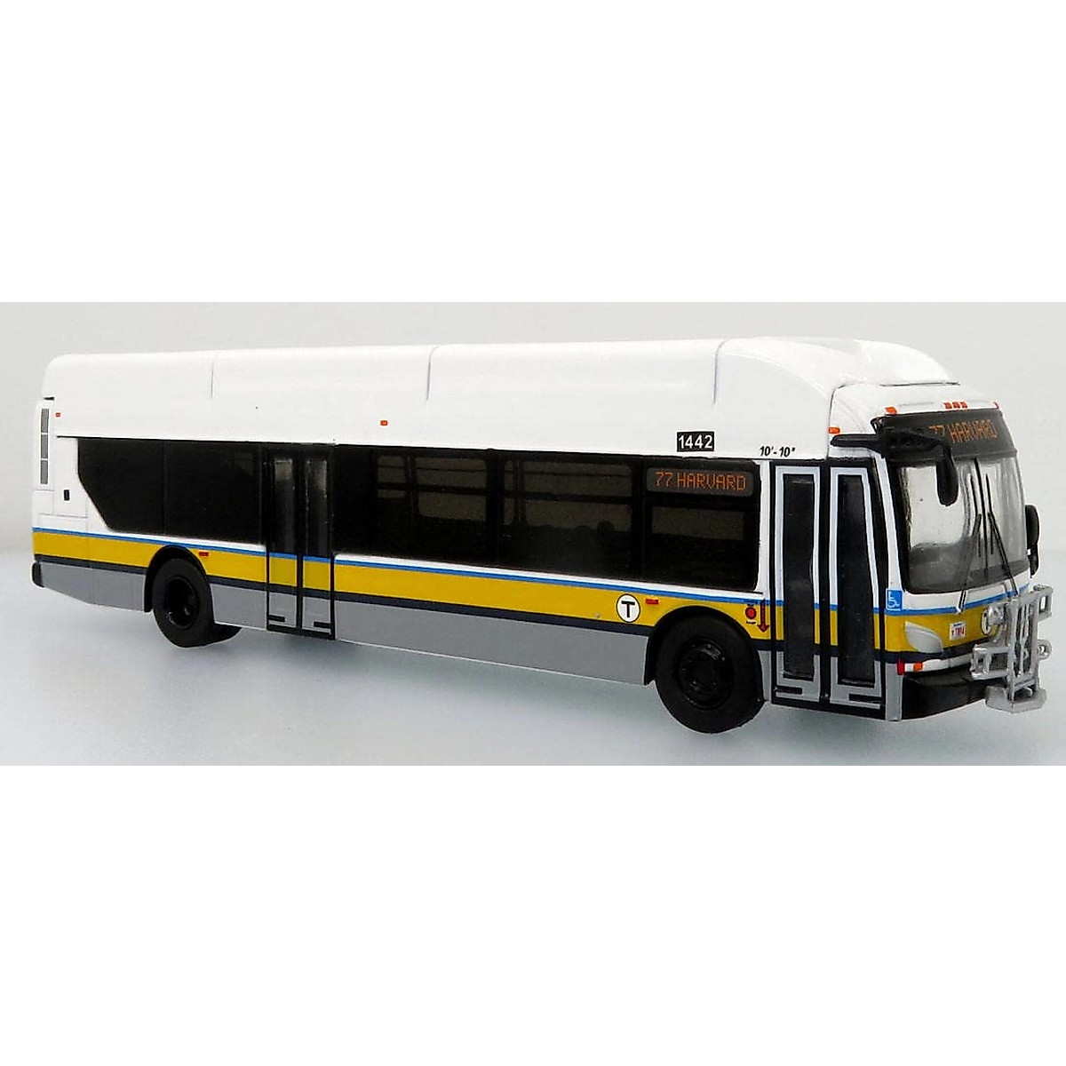 New Flyer Xccelsior XN40 Diecast Bus Boston 'T' MBTA Boston,Mass.1:87-HO Scale Iconic Replicas New in The Box,Yellow