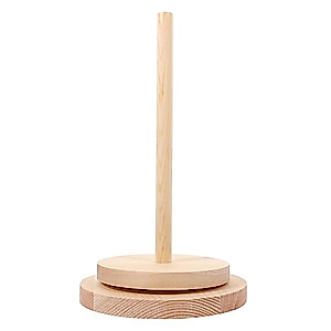 Hohopeti Spool Holder Thread Macrame Cord Tissue Holder Rack Knitting Accessory Towel Holder Stand Organizer Knitting Tool Supplies Sewing Yarn Holder Stand Lucet Fork Accessories Hand Wood