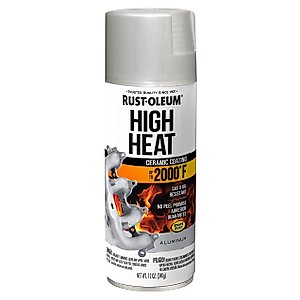 Rust-Oleum 248904 Automotive High Heat Spray Paint, 12 Ounce (Pack of 1), Flat Aluminum