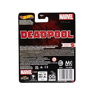 Hot Wheels Retro Entertainment Collection,Deadpool Scooter, TV, & Video Games, Iconic Replicas for Play or Display, Gift for Collectors