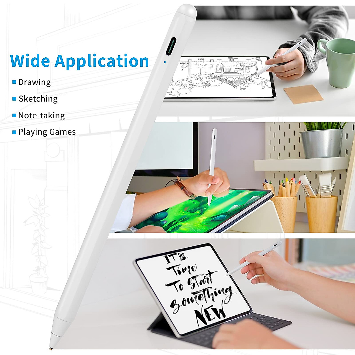 Stylus Pen for Lenovo Yoga 7i 14" 2 in 1 Laptop,Digital Fine Point Tip Active Pen for Lenovo Touch Screens on Precise Drawing/Writing/Sketching Stylus Active Pen,White