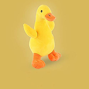Plush Squeaky Dog Toy, Wakeu Cute Yellow Duck Stuffing Durable Interactive Toy, Dog Chew Toys for Aggressive Chewers Sound Chew, Small Medium Dogs Puppy Cat Grinding Teeth Toy