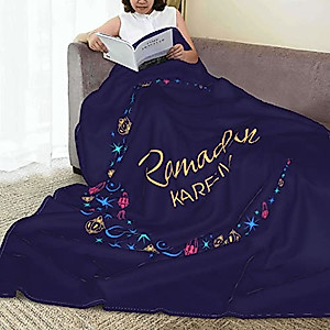 VJXZVJ Ramadan Kareem 2023 Blanket Throw Flannel Blanket All Season Light Weight Living Room/Bedroom Warm Blanket ,80"x60"