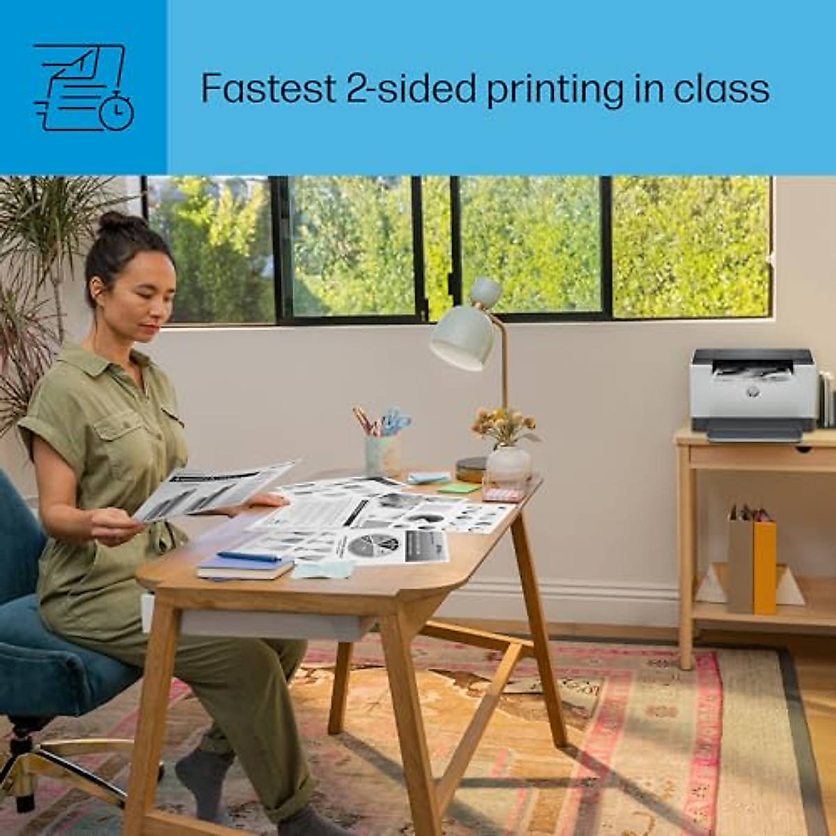 HP LaserJet M209d Laser Printer, Black and White, Automatic Duplex, USB Connection Only (Cable Included), Ideal in Home Office (8J9L0F)