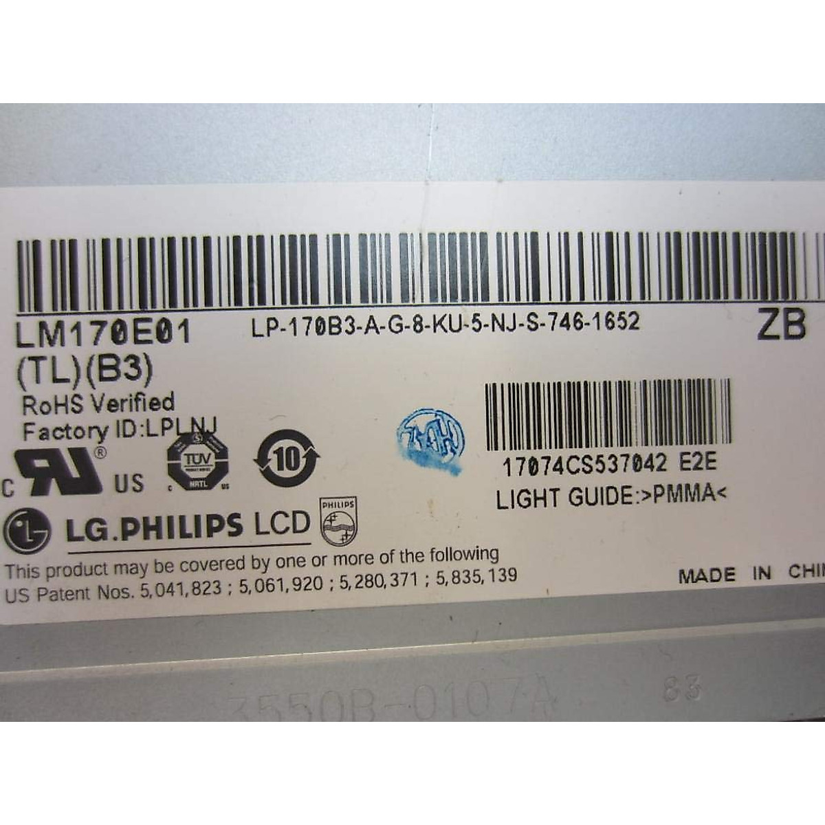 LG Philips LM170E01 17"LCD Display Panel LM170E01-TLB3