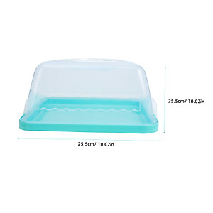 Homoyoyo Cheesecake Cake Carrier with Lid and Handle Large Cake Storage Container Holder Portable Cupcake Carrier Keeper Box Square Cake Stand Serving Tray for Transport Sky- blue Cupcake Holder