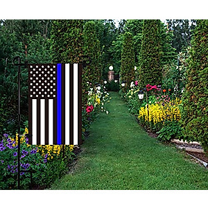 Garden Flag Stand Premium Garden Flag Pole Holder for All Seasons Yard Flags Metal Powder-Coated Weather-Proof Paint with 2 Stoppers and 1 Anti-Wind Clips
