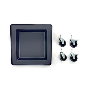 Dolly for Dish Rack and Glass Rack | 2 Wheel lock 4" | 250 lbs. max Capacity | Gray