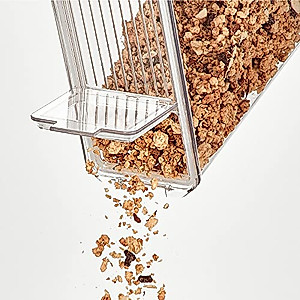 Nate Home by Nate Berkus Airtight Food Canister Containers | with Locking Lids for Storing Dry Goods on Any Kitchen Counter, Cabinet, or Pantry Storage from mDesign - Set of 4, Clear