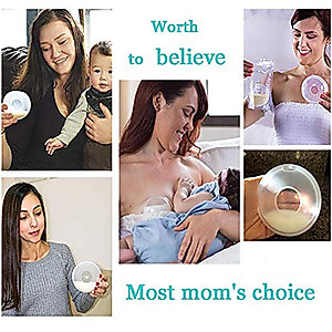 Breast Shells, Milk Saver, Nursing Cups, Nursing Moms to Ease Nipple Pain, BPA-Free and Reusable, Collect Breast Milk Leak (2 Pack)