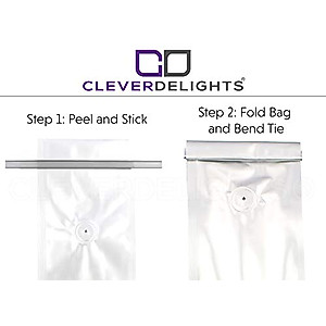 CleverDelights Peel and Stick Tin Ties - 5.5 Inch - Silver - 100 Pack