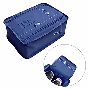 BUYGOO 5Pack Travel Shoe Bags, Portable Large Shoe Bags Waterproof with Zipper Closure - Multi-colored 5