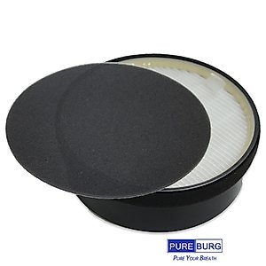 PUREBURG KJ65F-A1 Replacement True HEPA filter Compatible with GENIANI G-2000-FL and TCL CISNO iHome KJ65F-A1 KJ65F-A2 Air Purifiers, 2-Pack