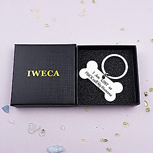Personalized Dog Tags for Dog Mom Stocking Stuffer for Pet Funny Pet Dog Tag Keychain for Cats Dogs ID Tag Owner Personalized I'm Lost My New Puppy Engraved Bone ShapeTag for Dogs and Cats,