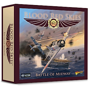 Warlord Blood Red Skies The Battle of Midway War Game - Role Playing Strategy Board Games for Adults, Table Top WWII Strategic Wargaming Kit - Tabletop Military History RPG Without Terrain