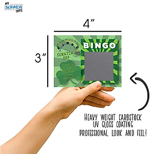 My Scratch Offs 26 Pack St. Patricks Day Scratch Off Cards St. Pattys Days Shamrock for Bingo Cards, Party Favors, Game Cards