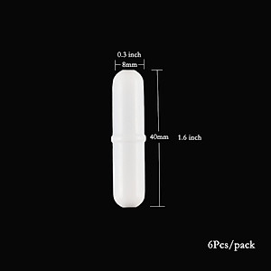 LABALPHA 6Pcs PTFE Magnetic Stirrer Bar, Magnetic Stir Bar 40mm/1.57 inch