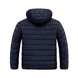 Wantdo Men's Big and Tall Puffer Jacket Long-Sleeve Lightweight Down Jacket Warm Winter Coat Navy 3X-Large Big