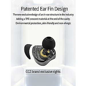 keephifi CCZ Melody in Ear Monitor USB C Wired Earphone Lightweight Earbuds 1BA+1DD HiFi IEM Dynamic Hybrid Dual Driver Headphone with Type C Plug for Musicians