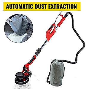 Mophorn Drywall Sander 850W, Electric Drywall Sander, Variable Speed 800-1750 RPM, Foldable Sheetrock Sander, with Telescope Handle, Electric Sander, with LED Strip Light and Vacuum Bag, Wall Sander