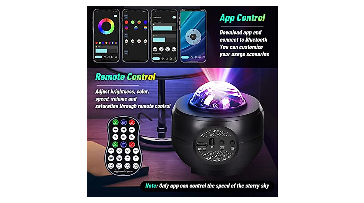 Nezylaf Galaxy Light Projector – Bedtime & Party Starry Sky Decor