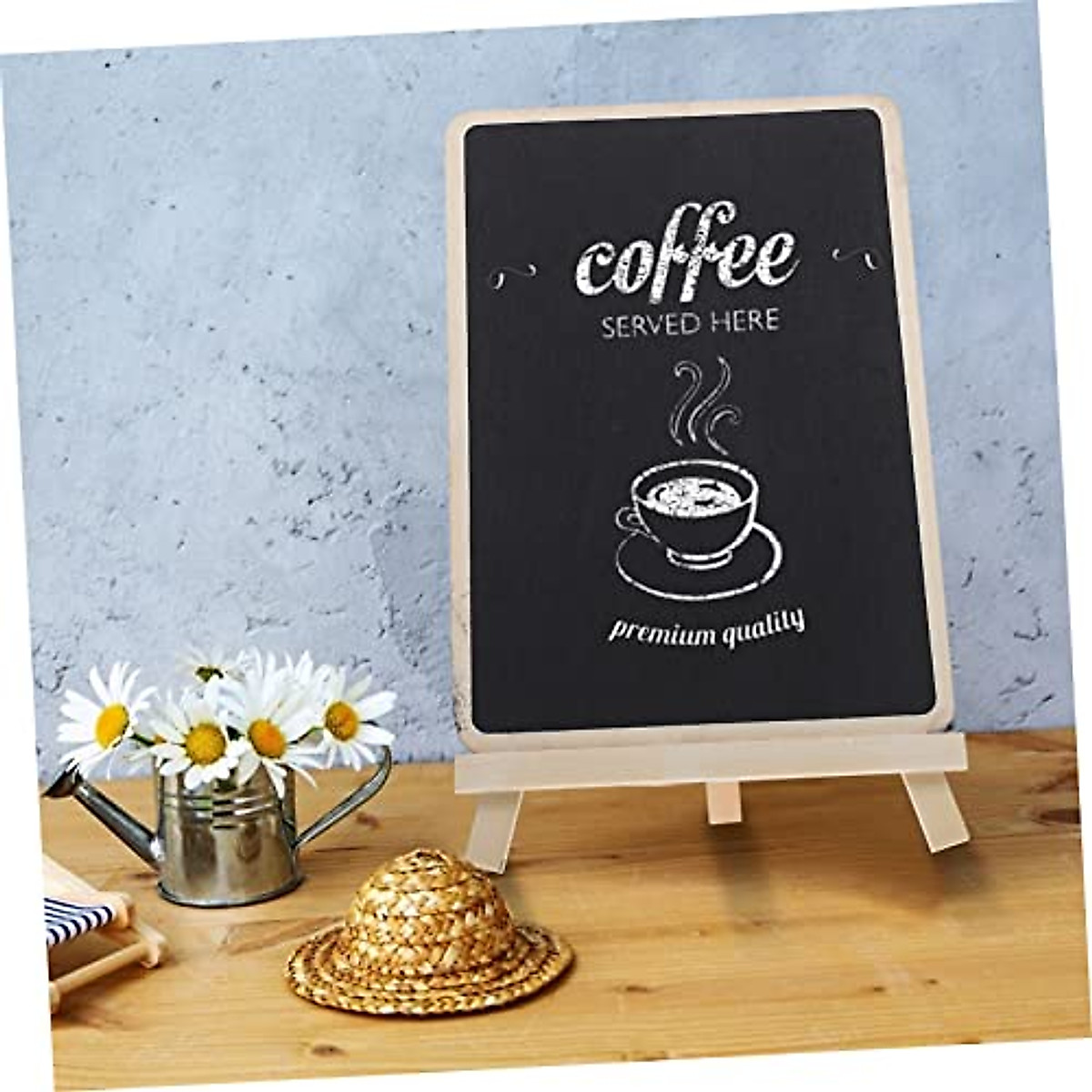 Holibanna 5pcs Blackboard Wooden Easel Small Easel Tabletop Chalkboard Signs Standing Easel Wooden Menu Board Mini Chalkboard Sign Wedding Signs 20x Boxwood Vertical Writing Board