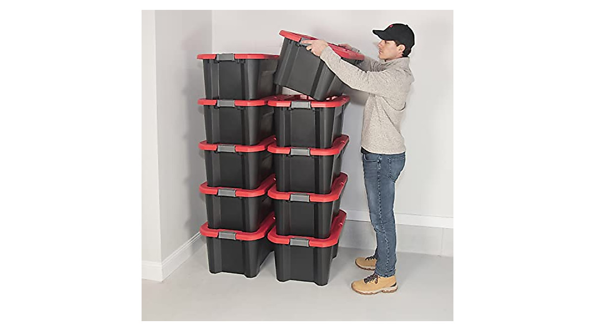 CRAFTSMAN 4-Pack 20 Gallon Storage Bins | Stackable & Secure
