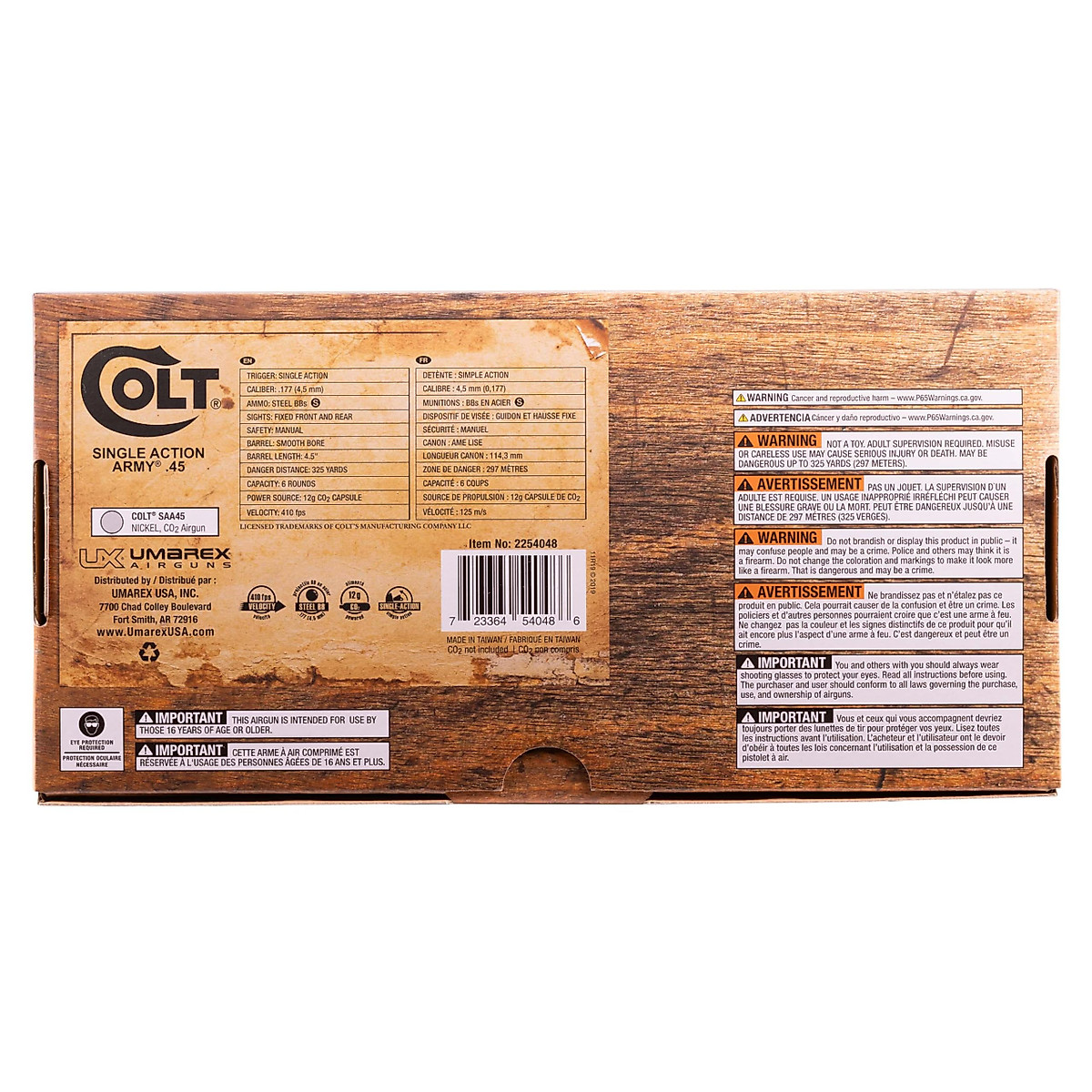 Umarex Colt Peacemaker Revolver Single Action Army Six-Shooter .177 Caliber Air Pistol, BB Gun