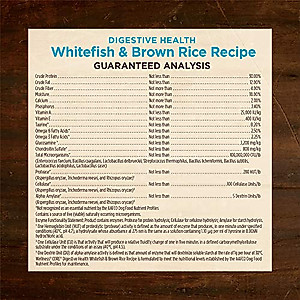 Wellness CORE Digestive Health Dry Dog Food with Wholesome Grains, Highly Digestible, for Dogs with Sensitive Stomachs, Made in USA with Real Protein (Whitefish & Brown Rice, 4-Pound Bag)