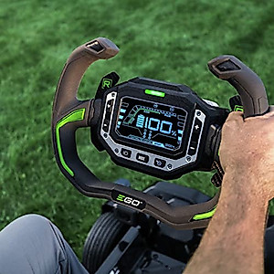 EGO POWER+ ZT4205S 42-Inch 56-Volt Lithium-ion Cordless Zero Turn Radius Mower with e-Steer™ Technology with (4) 12.0Ah Batteries and Charger Included