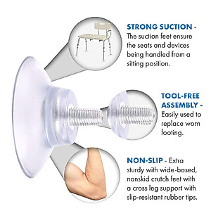 KINMAD 10 Pcs M8x13mm Rubber Strong Suction Cup Screw with Sucker Hanger Pads Diameter 35mm for Glass Table Tops