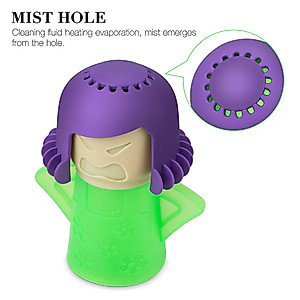 TOPIST Angry Mama Microwave Cleaner Angry Mom Microwave Oven Steam Cleaner and Disinfects With Vinegar and Water for Kitchens, Steamer Cleaning Equipment Easily Cleans the Crud in Minutes (Green)