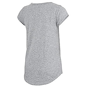 adidas Girls' Short Sleeve Scoop Neck Tee T-Shirt, Grey Heather, Large