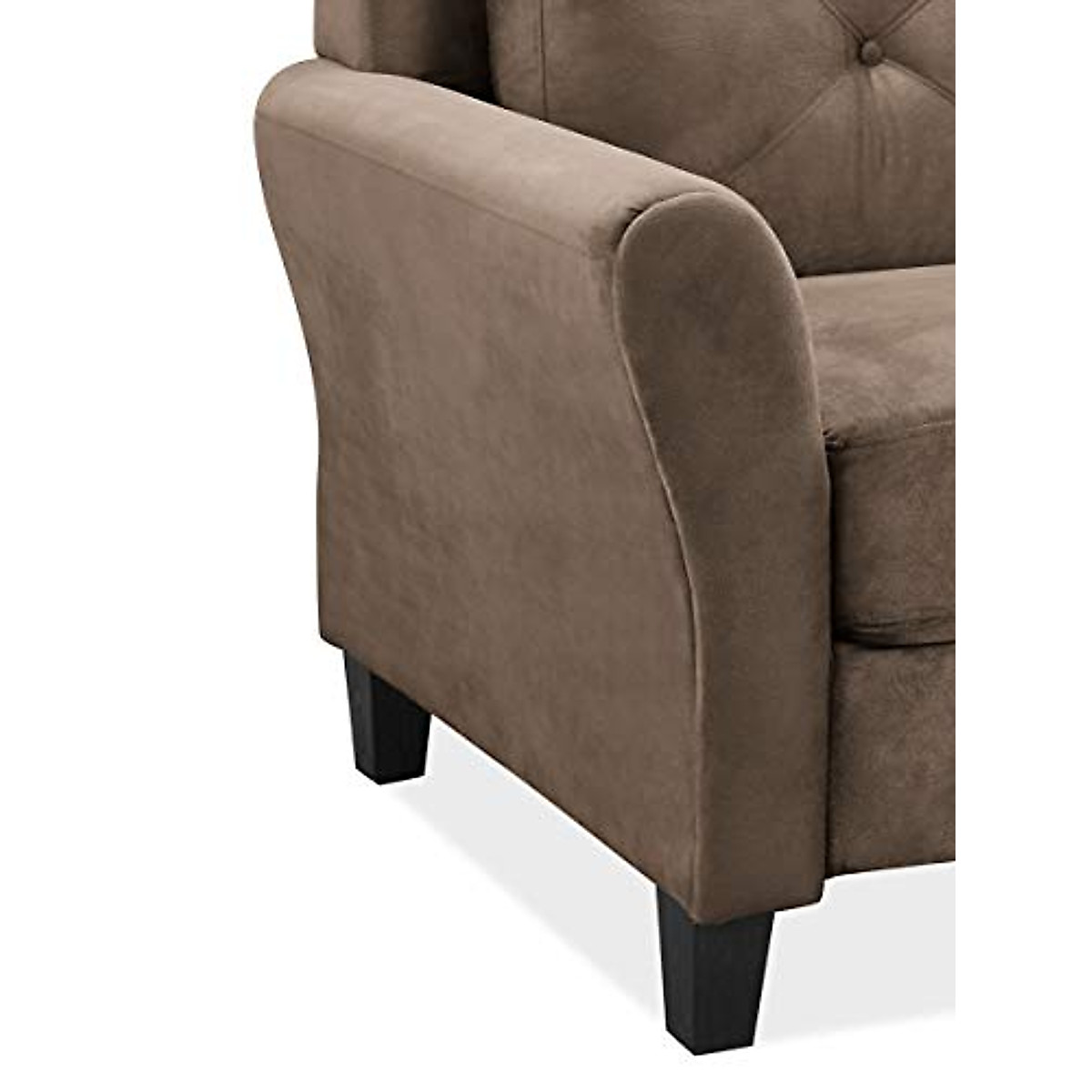 Lifestyle Solutions Grayson Love Seats, 57.87" x 32" x 32.68", Brown