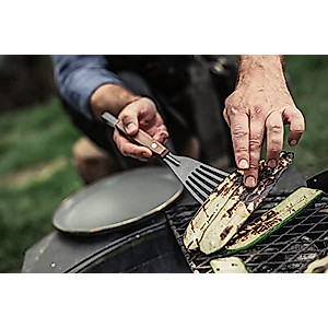 Barebones Cowboy Grill Fish Spatula - Heavy Duty Metal Spatula for Grilling Fish - Stainless Steel Grill Spatula