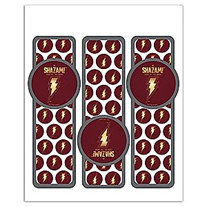 Shazam! Fury of The Gods Lightning Bolt Set of 3 Glossy Laminated Bookmarks