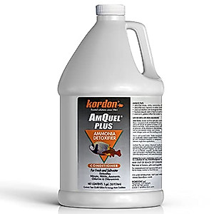 Kordon Amquel Plus Aquarium Water Conditioner - Instantly Detoxifies Ammonia, Nitrite, Nitrate, and Chlorine Remover for Freshwater & Saltwater Aquariums, 1 Gallon