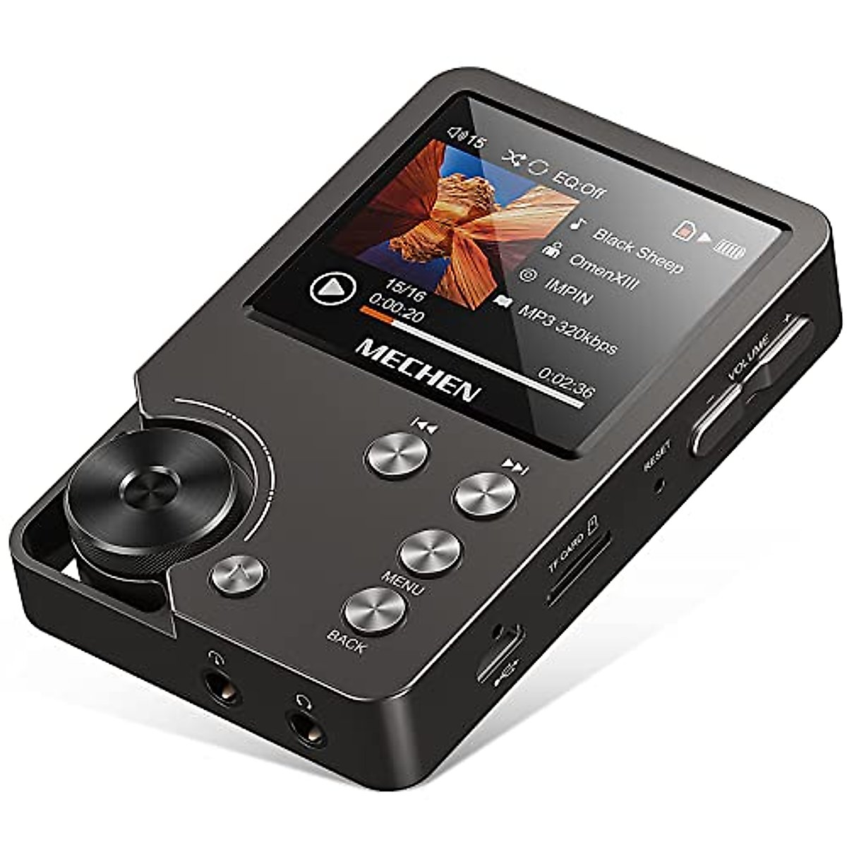 MP3 Player, MECHEN Lossless DSD High Resolution Portable Digital Audio Music Player with 64GB Memory Card, HiFi Lossless Audio Player，Support up to 256GB