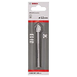 Bosch Professional 2608587166 CYL-9 Ceramic Tile Drill bit, Silver, 12 mm