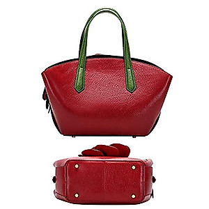 PIJUSH Designer Purses and Handbags for Women Floral Top Handle Satchel Handbag Ladies Crossbody Bags for Women (20103 Red)