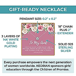 Aunt Necklace, 925 Sterling Silver Aunts Pendant Necklaces, Best Aunt Gifts From Niece And Nephew, Mothers Day Gifts For Aunt, Best Aunt Ever Gift Jewelry, Best Aunt Jewelry, To My Aunt Jewelry