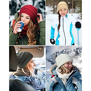 Foaincore 9 Pieces Slouchy Winter Hats for Women Knit Beanie Hats Warm Skull Caps Thick Winter Beanies