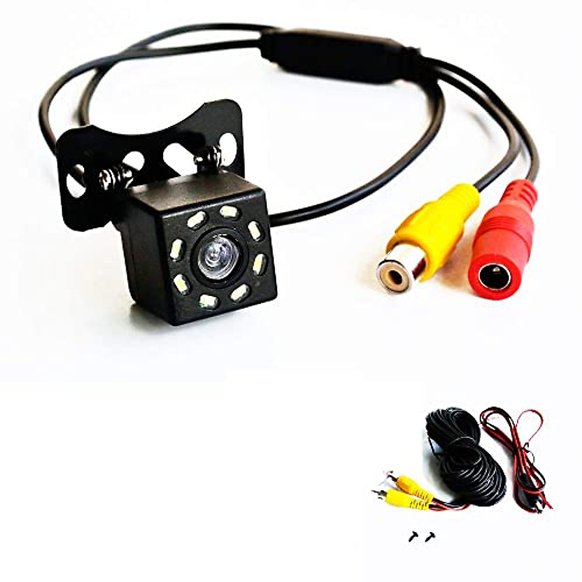 Car Rearview Camera Vehicle Backup Camera Waterproof Hidden Mini Camera Vehicle Cameras Back Safety Parking Assist Line, 8 LED Night Vision Lights, Wide-Angle 170 Degrees 218L