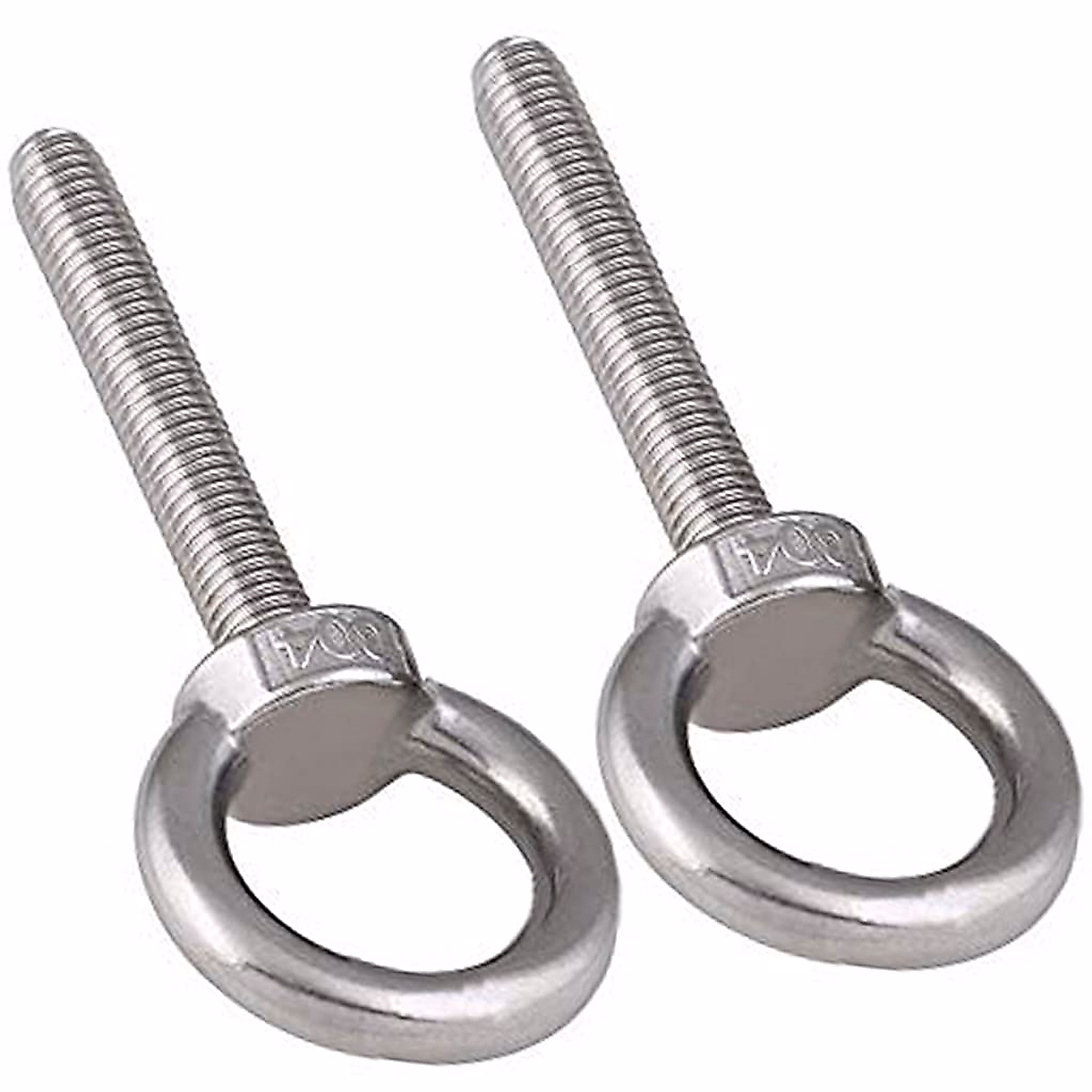 HYXXYY Shoulder Eye Bolt, M10 304 Stainless Steel Eye Bolts 3/8"x2.75" Eye Bolts Heavy Duty Screw Bolt with Washer and Nuts Set Muti-Function for Indoor Outdoor, 10mm x 70mm, 4 Pack
