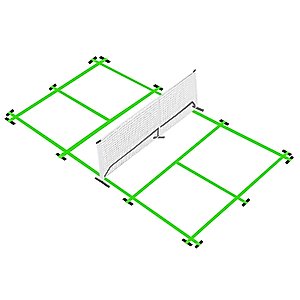 NASIUSE Portable Pickleball Court Marking Kit,Temporary Pickleball Court Lines for Outdoor or Indoor,Net Not Included,Standard Size (Thin, Fluorescent Green)