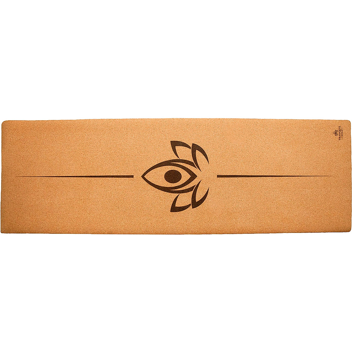 Tranquil Yogi Natural Yoga and Exercise Mat - Excellent Grip and Joint Protection, Includes Carry Strap. (Cork - 6mm)