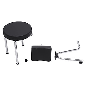 HuaShuani Pedicure Foot Rest Stool Chair,Professional Manicurist Pedicure Stool,Adjustable Leg Rest PVC Pad Pedicure Foot Rest Stand for Nail Tech Spa Beauty Salon Studio Equipment Supplies (Black)
